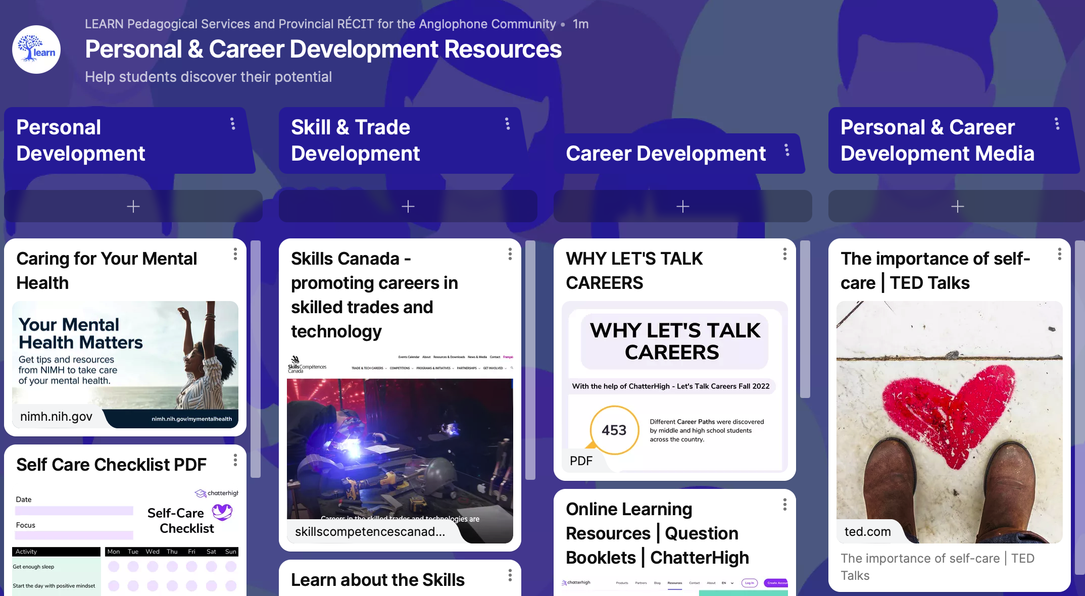 Personal & Career Development Resources - Educators